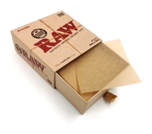 RAW Parchment Paper Squares - 500 Per Box - 8cm x 8cm | S&R Tradelink Ltd