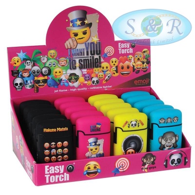 Easy Torch 8 | Emoji Smile | Jet Flame Lighters | S&R Tradelink Ltd