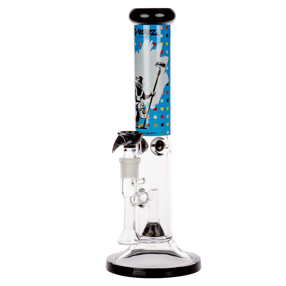 BANKSY PAINT ROLLE RAT STRAIGHT 35CM BONG