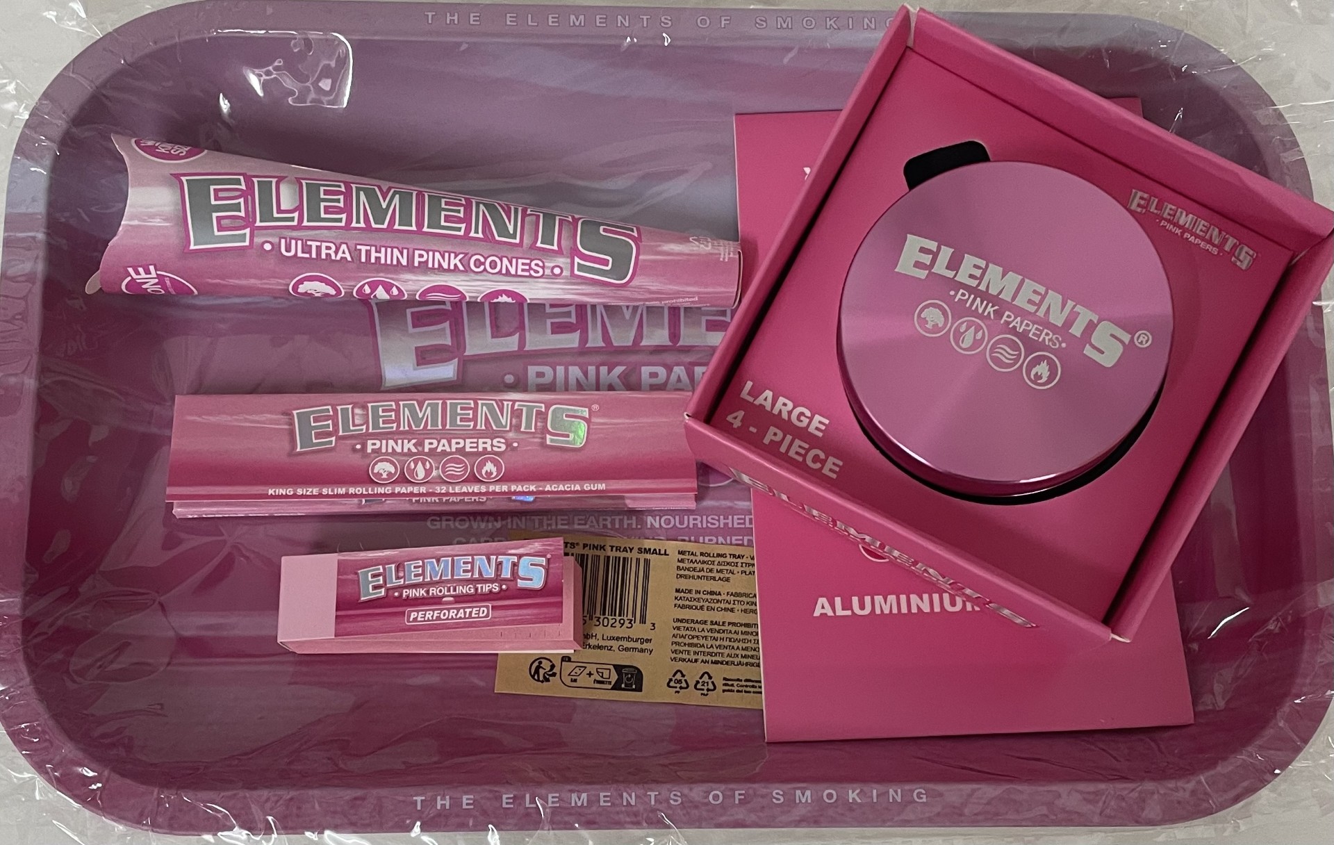 ELEMENT PINK SMOKING SET