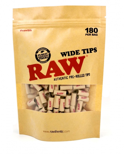RAW Pre-Rolled WIDE Tips - Bag of 180 | S&R Tradelink Ltd