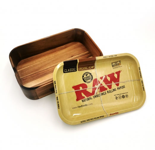 RAW Wooden Cache Box with Tray | S&R Tradelink Ltd