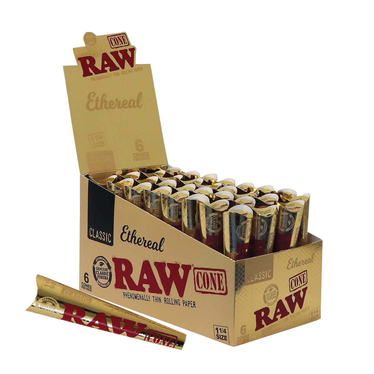 RAW ETHEREAL CONES 1 1/4 (6PK X 32 ) | S&R Tradelink Ltd