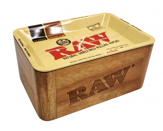 RAW MINI Wooden Cache Box with Mini Tray Lid | S&R Tradelink Ltd