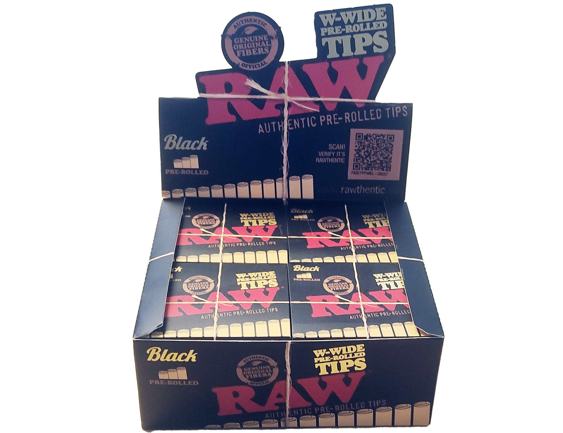 RAW BLACK PREROLLED WIDE TIPS W SHAPE | S&R Tradelink Ltd