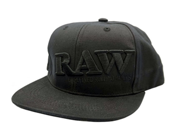 RAW FLAT BILL CAP BLK WITH BLK LOGO | S&R Tradelink Ltd