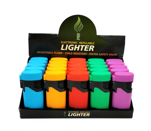 Windproof Electronic Refillable Lighters - Pack of 25 | S&R Tradelink Ltd