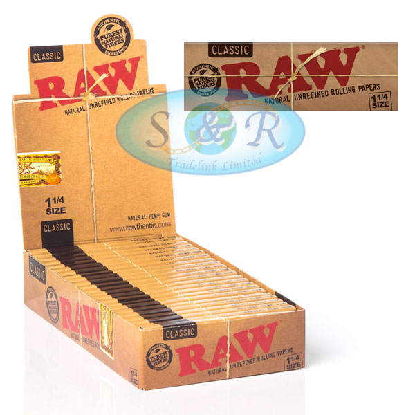 RAW Classic | 1¼ Size Rolling Papers | S&R Tradelink Ltd