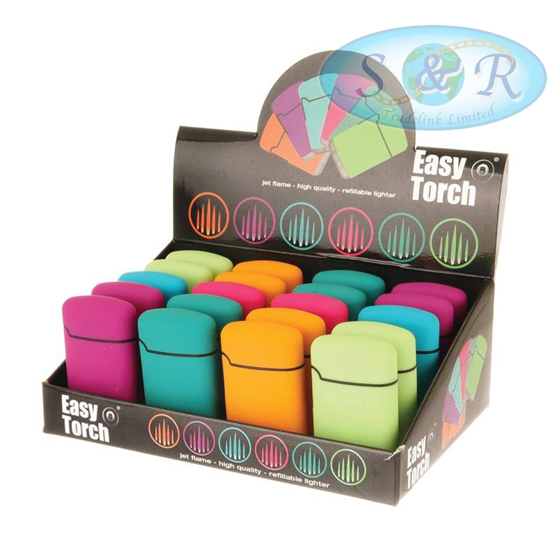 Easy Torch 8 | Pastel Colours | Jet Flame Lighters | S&R Tradelink Ltd