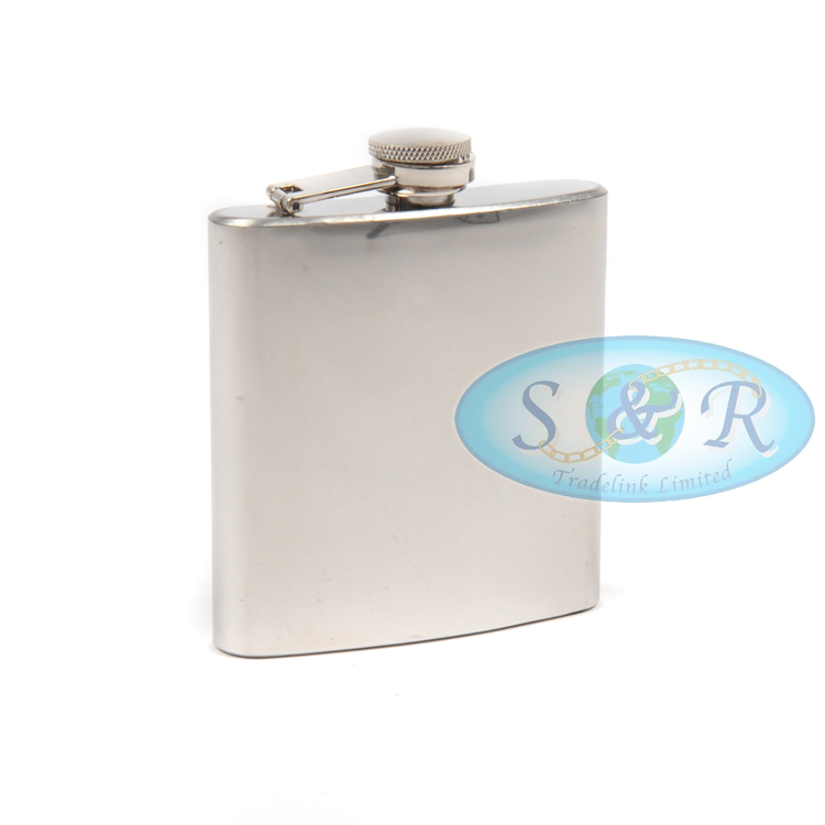 6oz Stainless Steel Hip Flask | S&R Tradelink Ltd