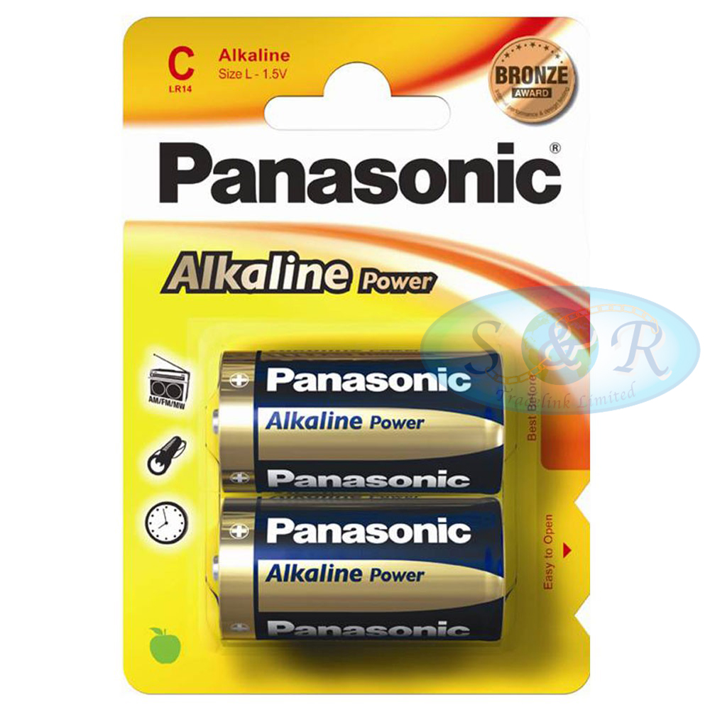 Panasonic Bronze Power | Size C | Alkaline Batteries | S&R Tradelink Ltd