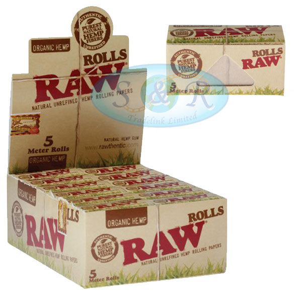 RAW Organic | Rolls 5m Rolling Paper | S&R Tradelink Ltd