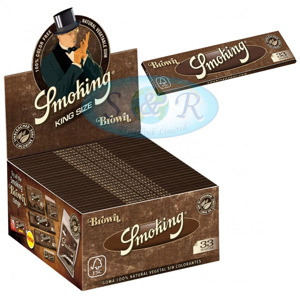 Smoking Brown | King Size Slim Unbleached | Rolling Papers | S&R ...