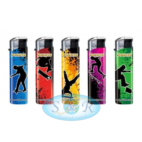 Pako Lighters | Skateboard Design | Electronic Lighters | S&R Tradelink Ltd