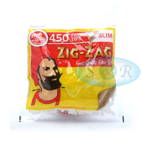 Zig-Zag Filter Tips Slim | 6mm | Giant 450 Pack | S&R Tradelink Ltd